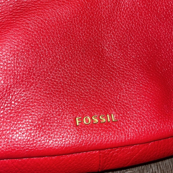 Fossil | Bags | Genuine Leather Crossbody Bag Red Fossil Crossbody ...